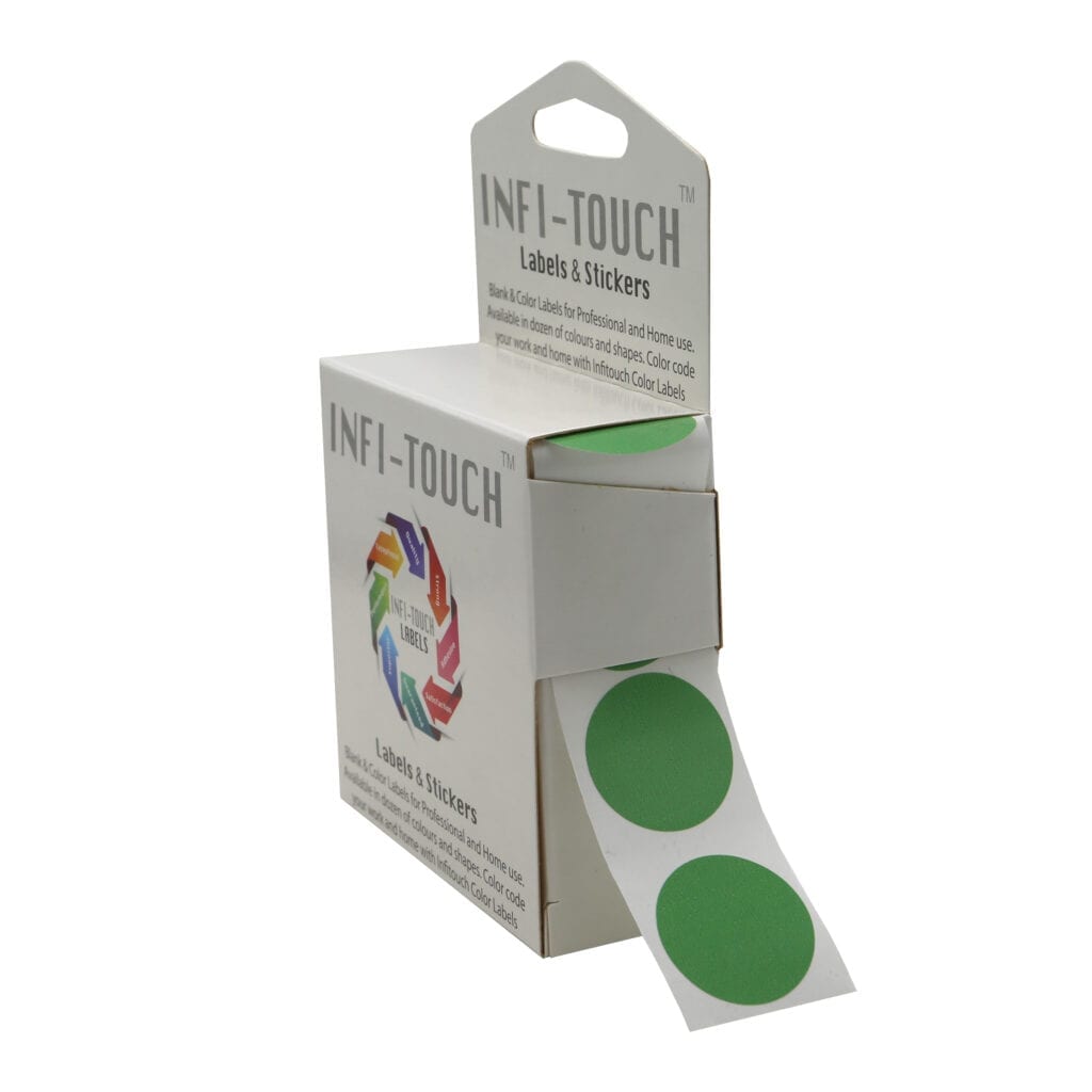 1" Color-Code Stickers-dot-stickers-1000-stickers-per-dispenser-box