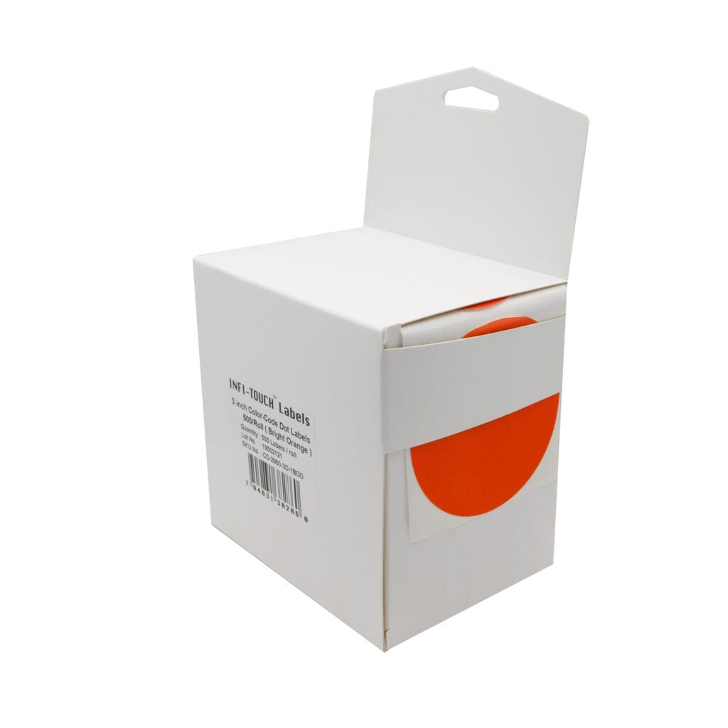 3" Color-Code Stickers-dot-stickers-500-stickers-per-dispenser-box