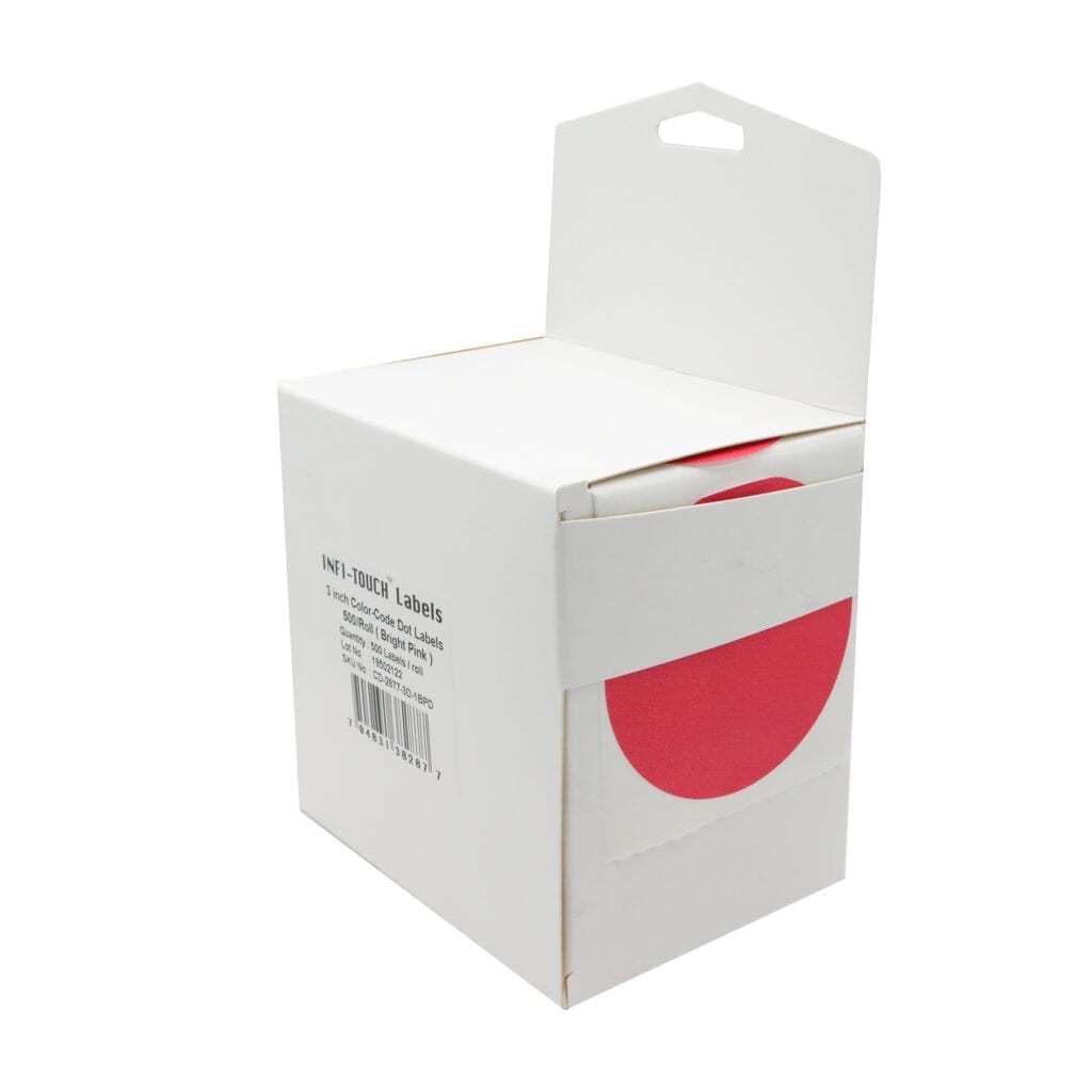 3" Color-Code Stickers-dot-stickers-500-stickers-per-dispenser-box