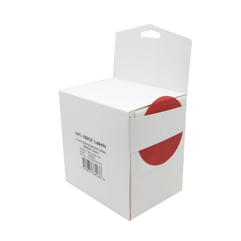 3" Color-Code Stickers-dot-stickers-500-stickers-per-dispenser-box