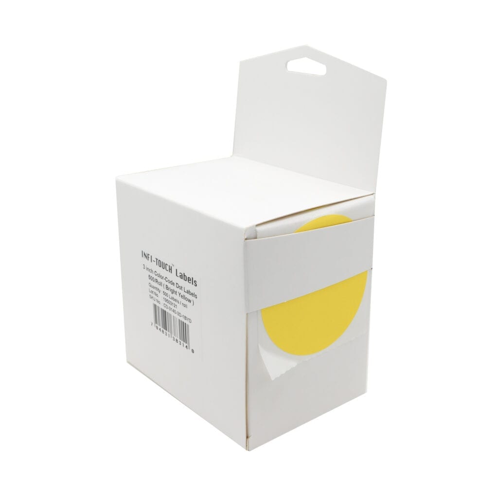 3" Color-Code Stickers-dot-stickers-500-stickers-per-dispenser-box